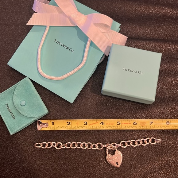 Tiffany & Co. | Jewelry | Rare Tiffany Heart Lock Bracelet With Double ...